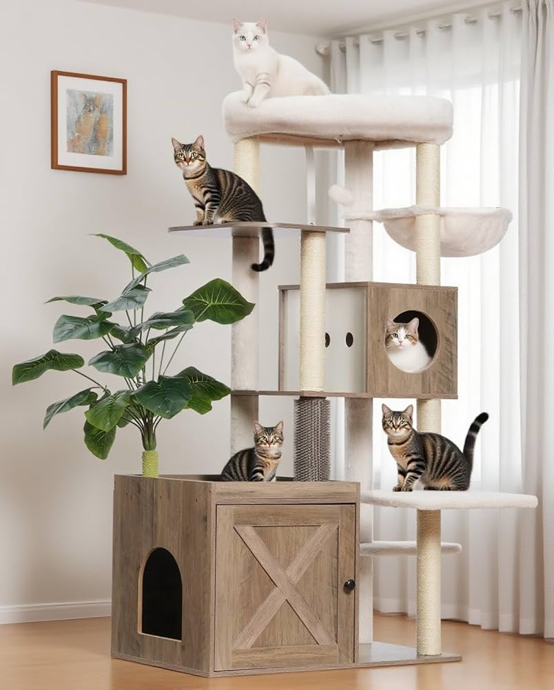 Cat Tree With Litter Box Enclosure: Ultimate Space Saver - My Blog